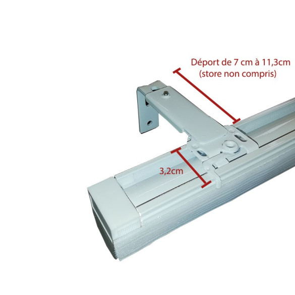 50 supports extensibles mur et plafond pour store bateau Blanc 70-1...