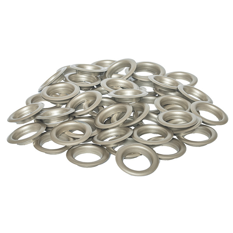 100 Oeillets rideaux à sertir champagne Ø40 mm | Artapisserie.fr