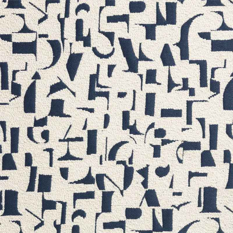 Jacquard Letters bleu Thevenon | Artapisserie.fr