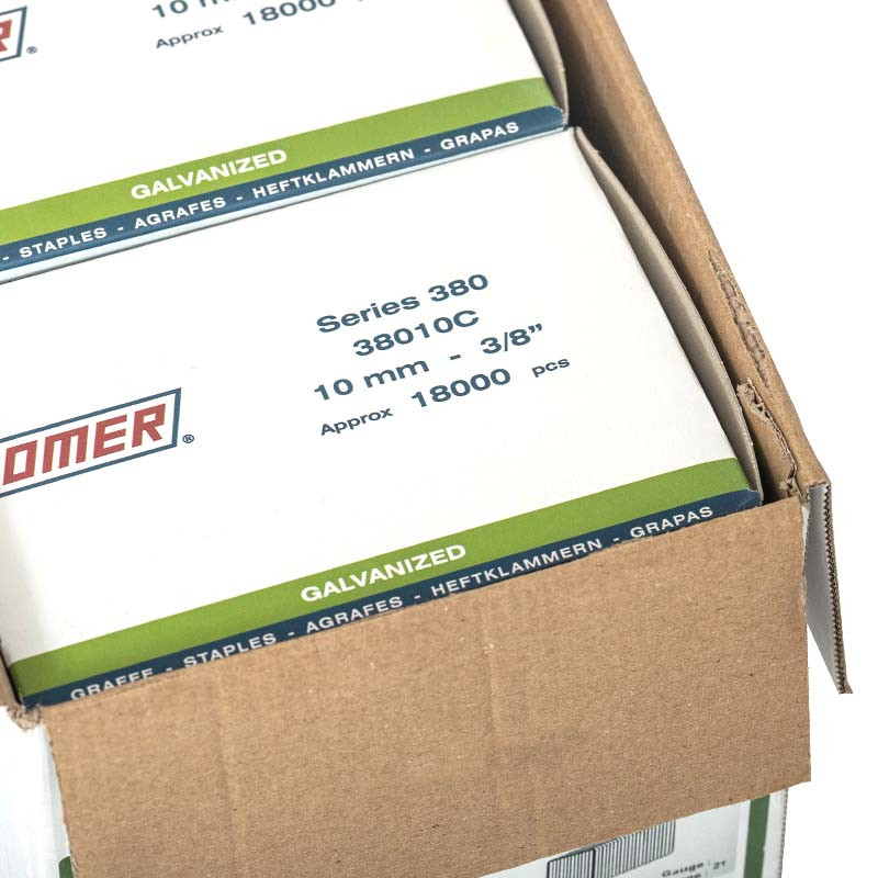 Carton de 180 000 agrafes type 380 OMER 10 mm | artapisserie.fr