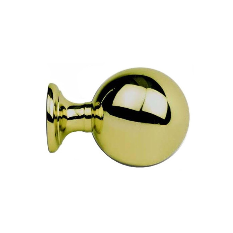 Embout boule contemporain Ø35 mm laiton verni | Artapisserie.fr