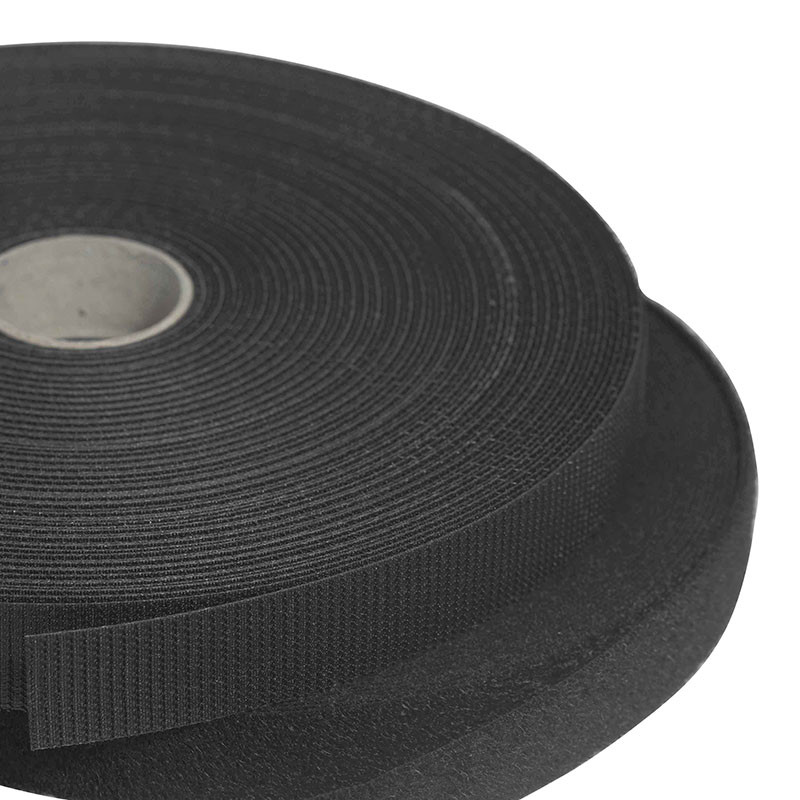 Velcro à coudre noir - velours et accrocheur champignon - 20mm x 25...