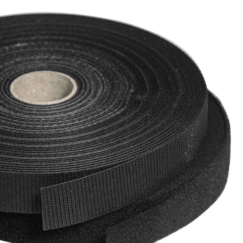 Velcro à coudre noir - velours et accrocheur champignon - 25mm x 25...