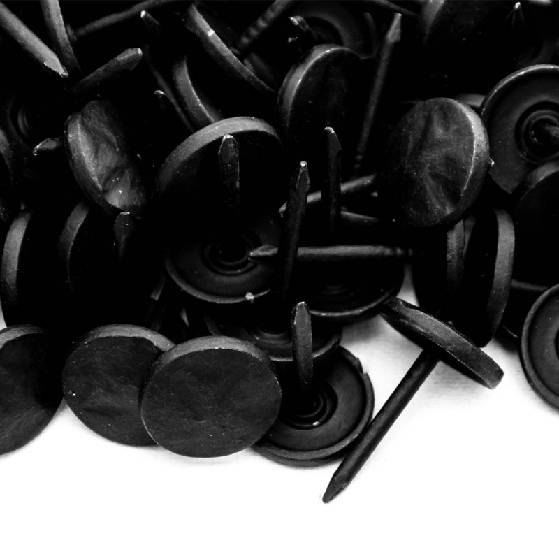 100 Clous tapissier Noir Mat style fer 12mm