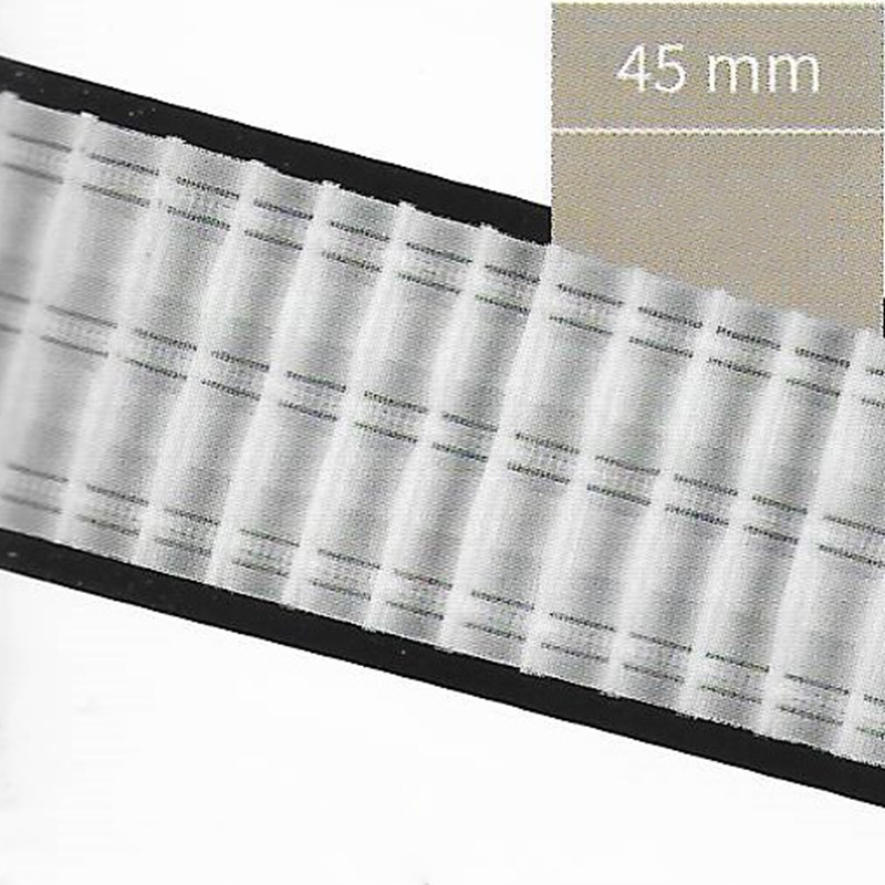 Ruflette pli automatique 45 mm Blanche - Au mètre