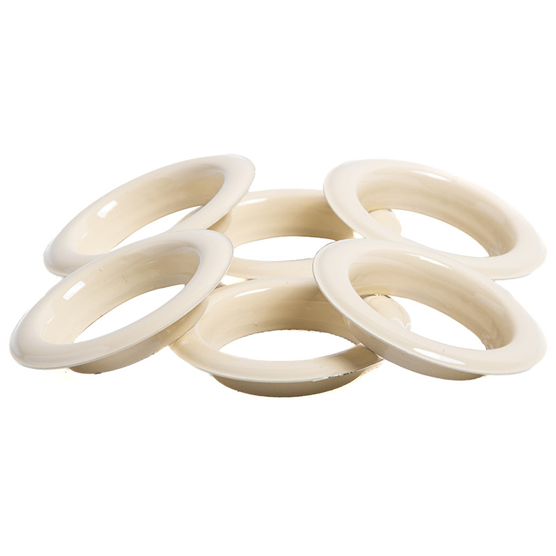 10 Oeillets rideaux à sertir Crème Laqué Ø40 mm | Artapisserie.fr