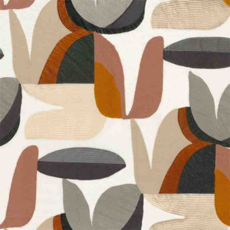 Tissu brodé Flirt multico beige Casamance | Artapisserie.fr