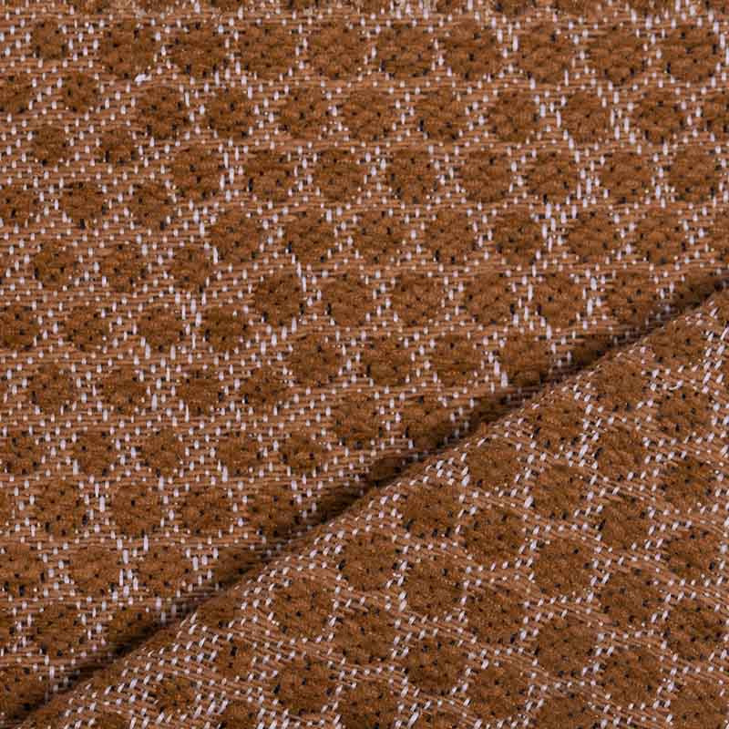 Tissu à pois Lennon rouille 08 Froca | Artapisserie.fr