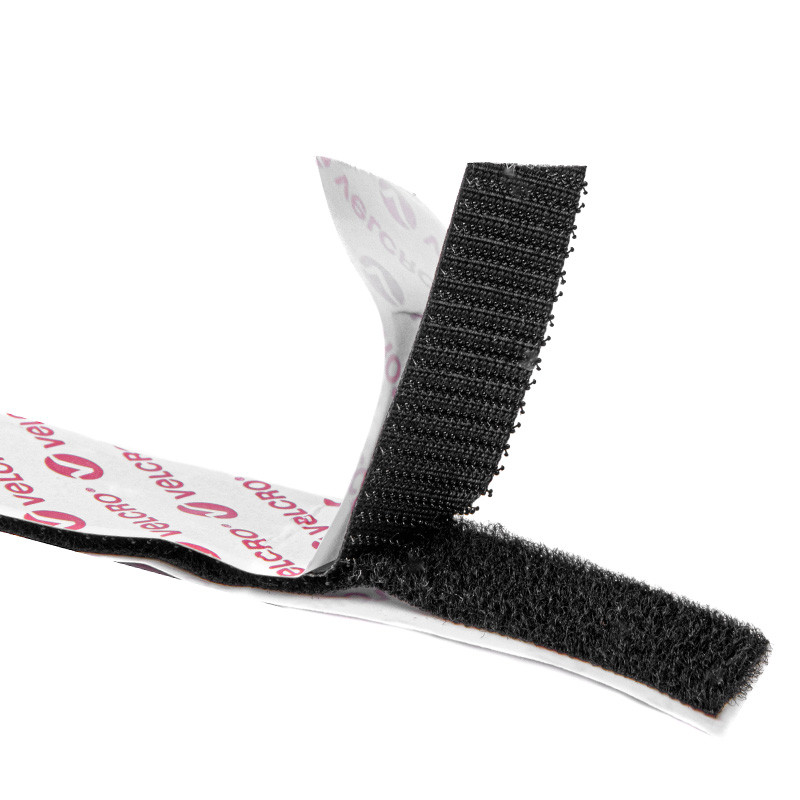 Velcro autocollant PS30 noir - velours - 25mm x 25m | Artapisserie.fr