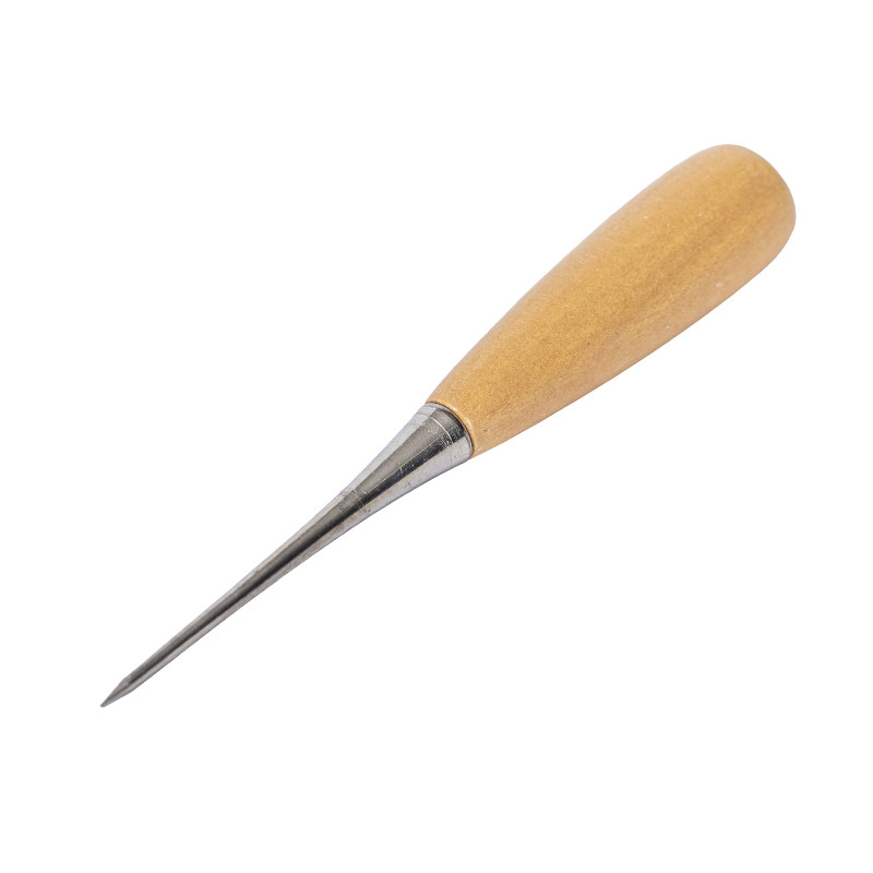 Alène ronde emmanchée avec lame de 6 cm - artapisserie.fr