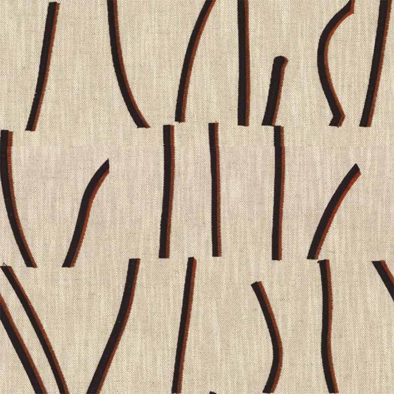 Tissu rideaux Bejuco acajou noir Casamance | Artapisserie.fr